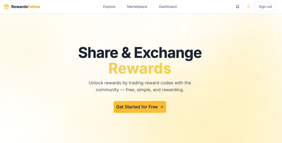 RewardsFellow - Share and Exchange Rewards